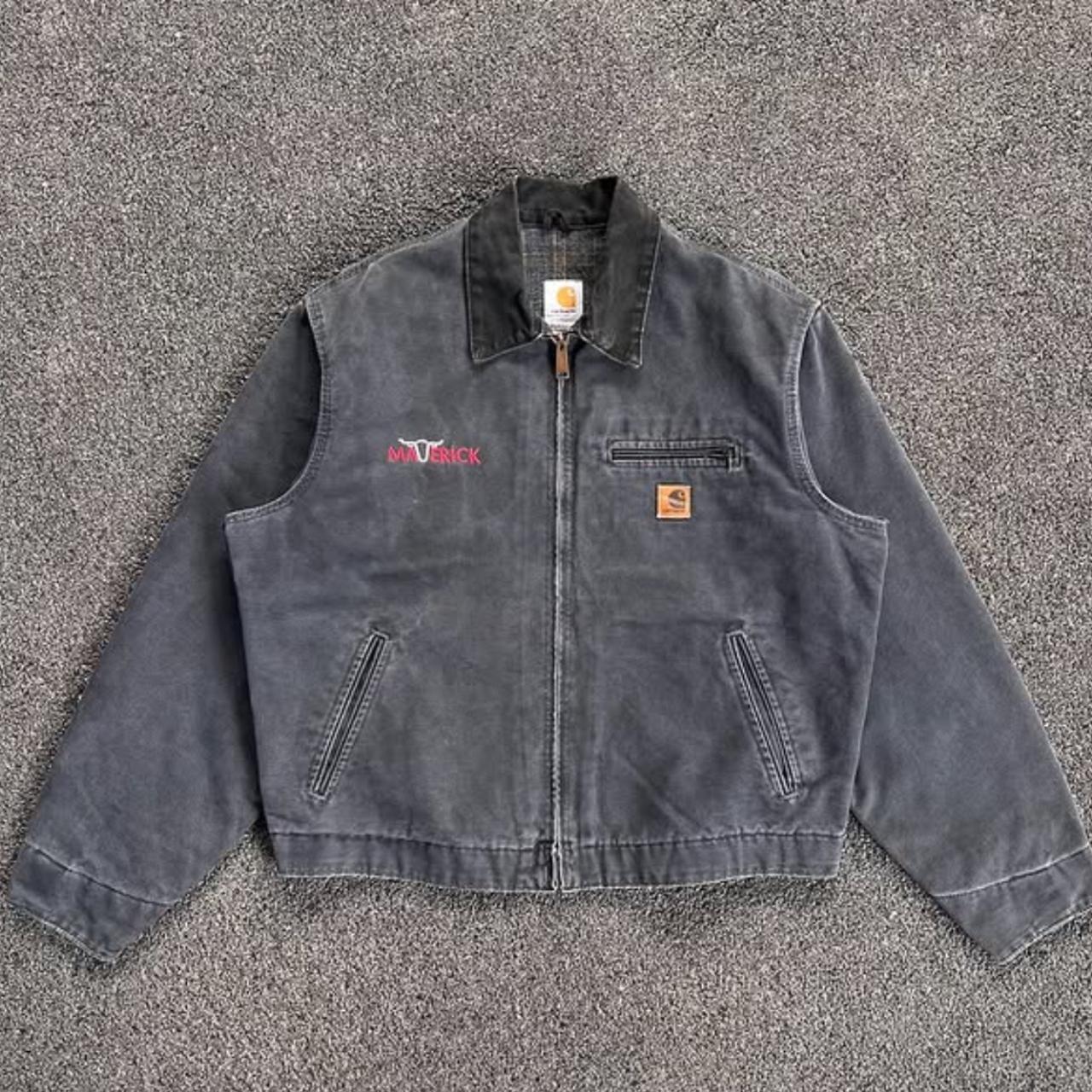 Vintage Carhartt Detroit Jacket J97 PTL Size :... - Depop