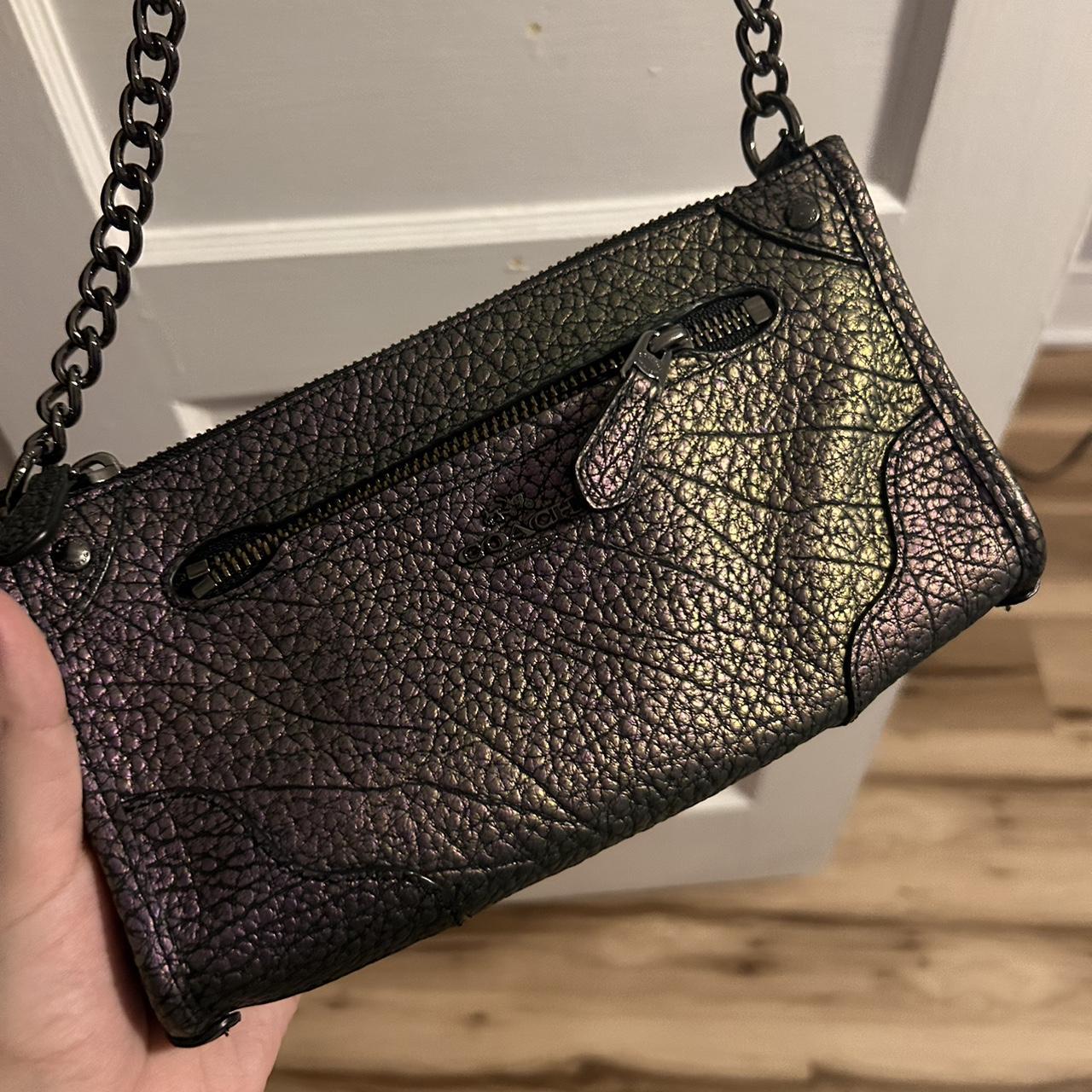 Gorgeous rare find. Mermaid metallic leather coach... - Depop