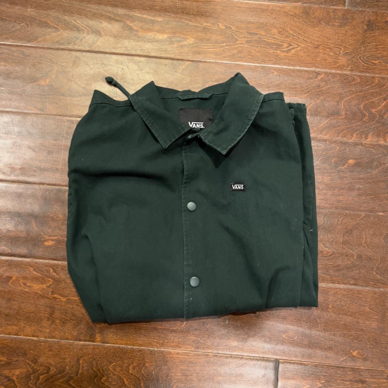 Vans: Dark Green, Light Denim, Snap Button... - Depop