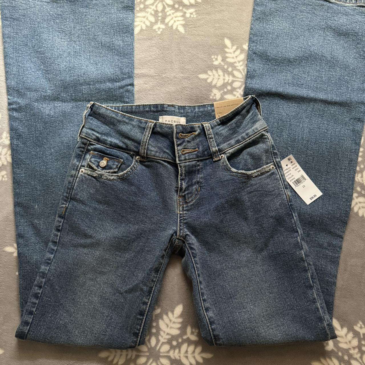 Pacsun low rise flared bootcut jeans size 22 29... - Depop