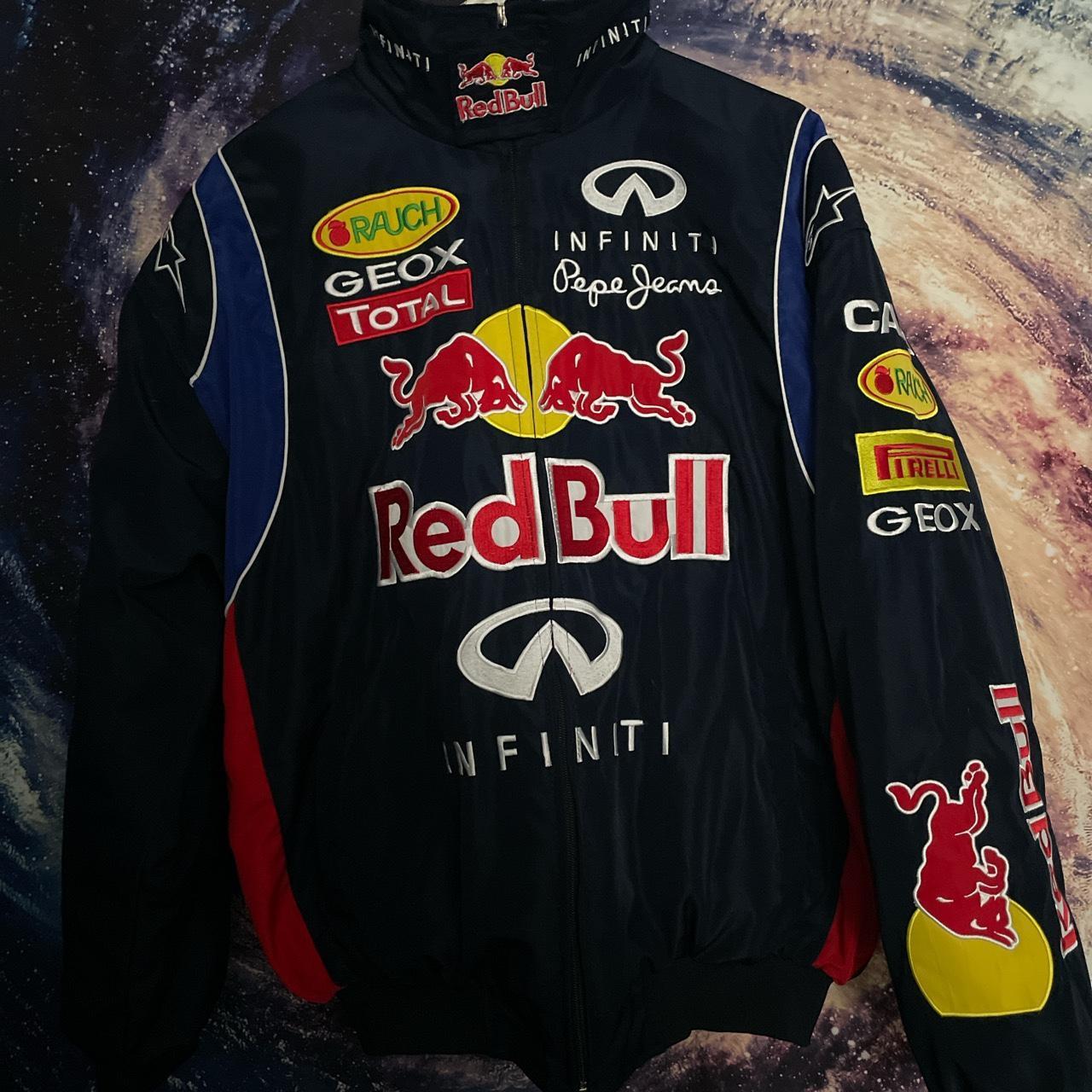 Red Bull zip up windbreaker jacket. Lightly used and... - Depop