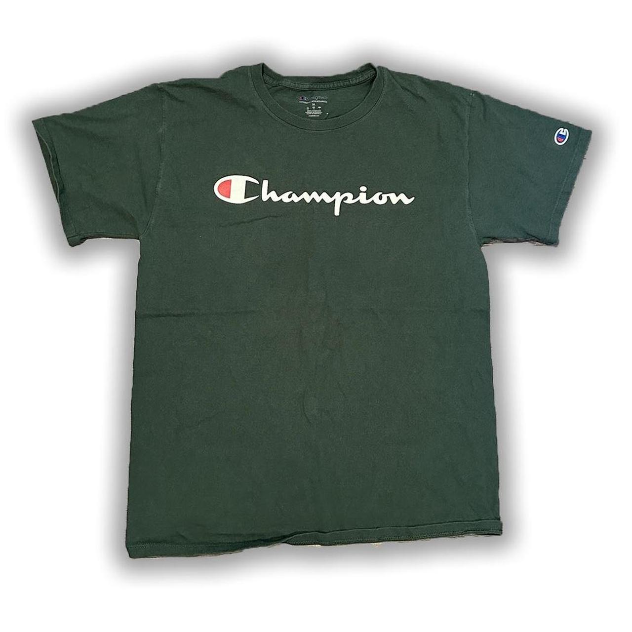 Green Champion Men’s Tee Size M - Depop