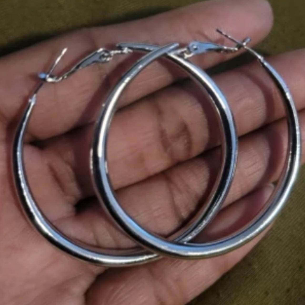 Big Circle Hoop Earrings - Depop