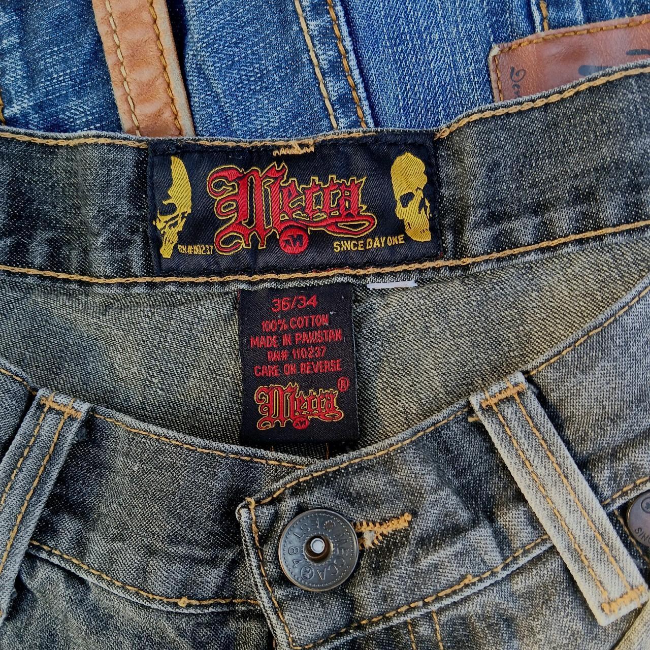 Vtg Baggy Mecca Jeans Sz.36 Waist: 36in Rise:... - Depop