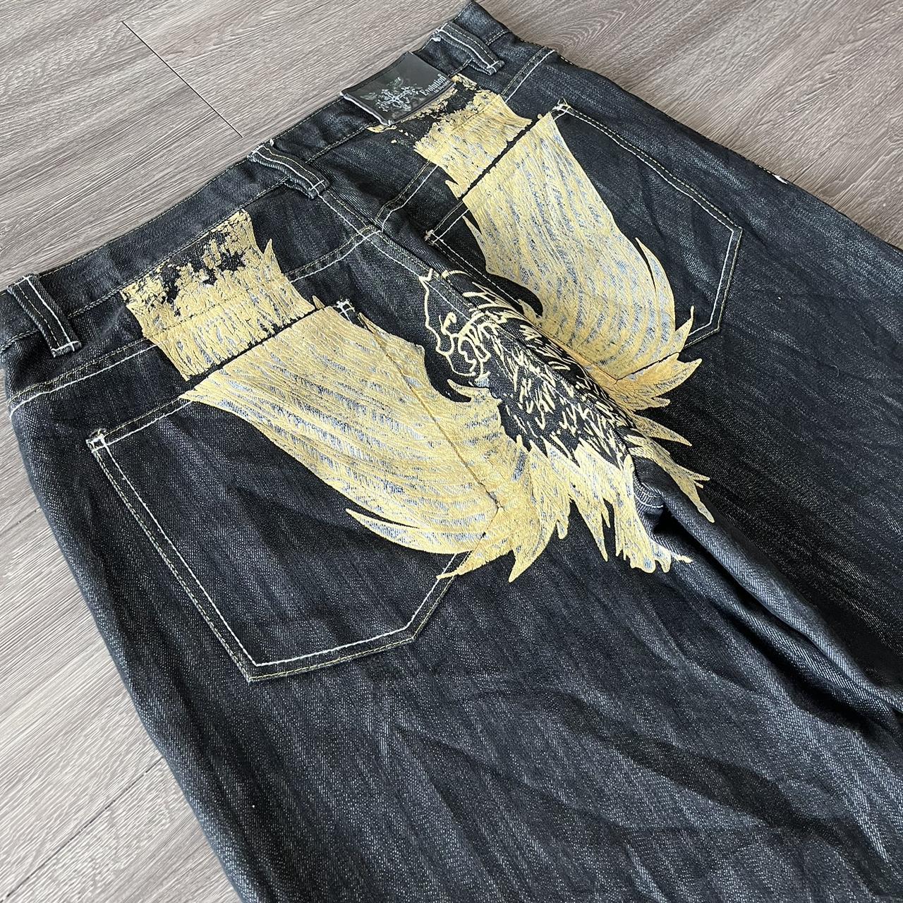 Beautiful Y2K Evolution In Design Baggy Jorts with... - Depop