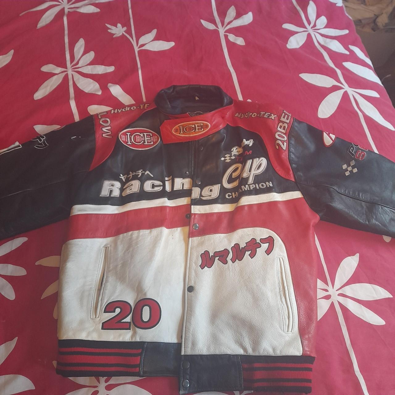 BIKERS JACKET Racing Cup champion (Nasa logo is... - Depop