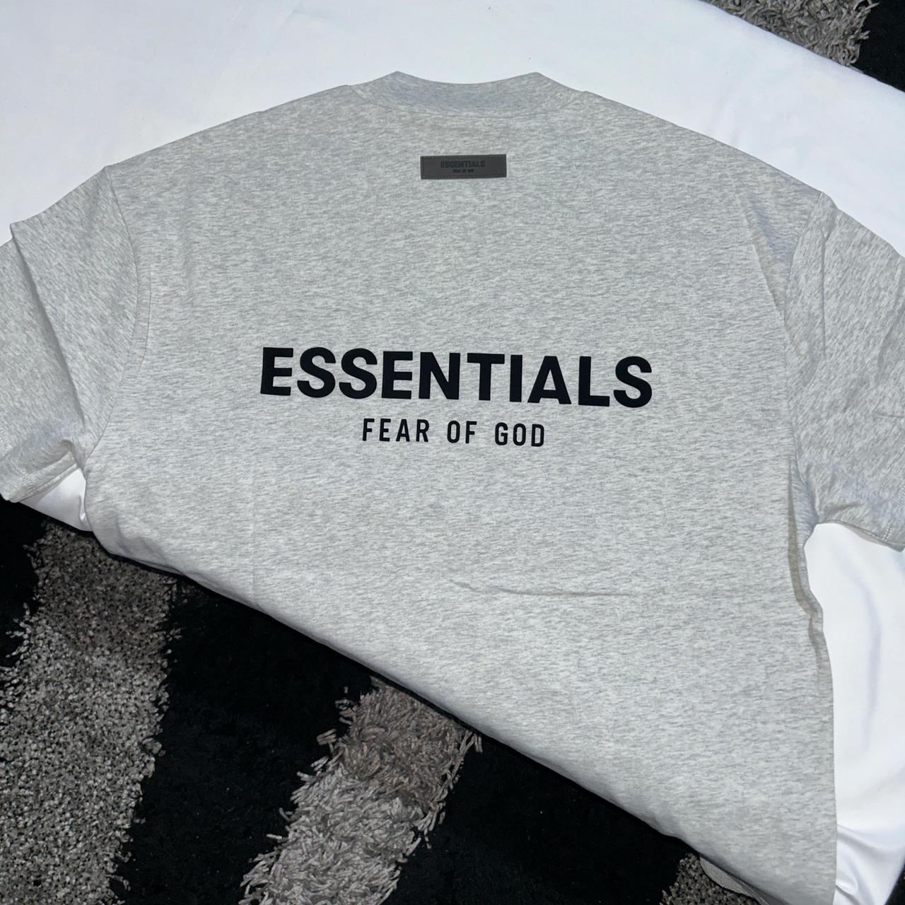 Essentials T-Shirt and Short’s Set - Light Oatmeal ... - Depop