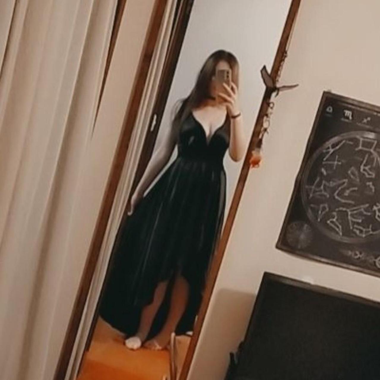 Dolly Express Size 12 Black wrap dress with... - Depop