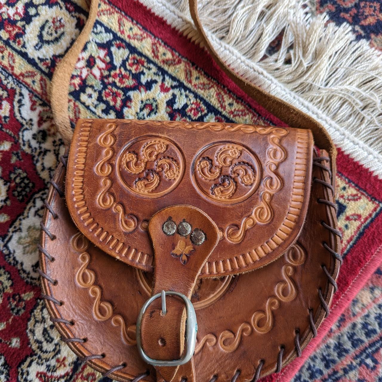Spanish tooled leather bag 🌵Description: Cute... - Depop