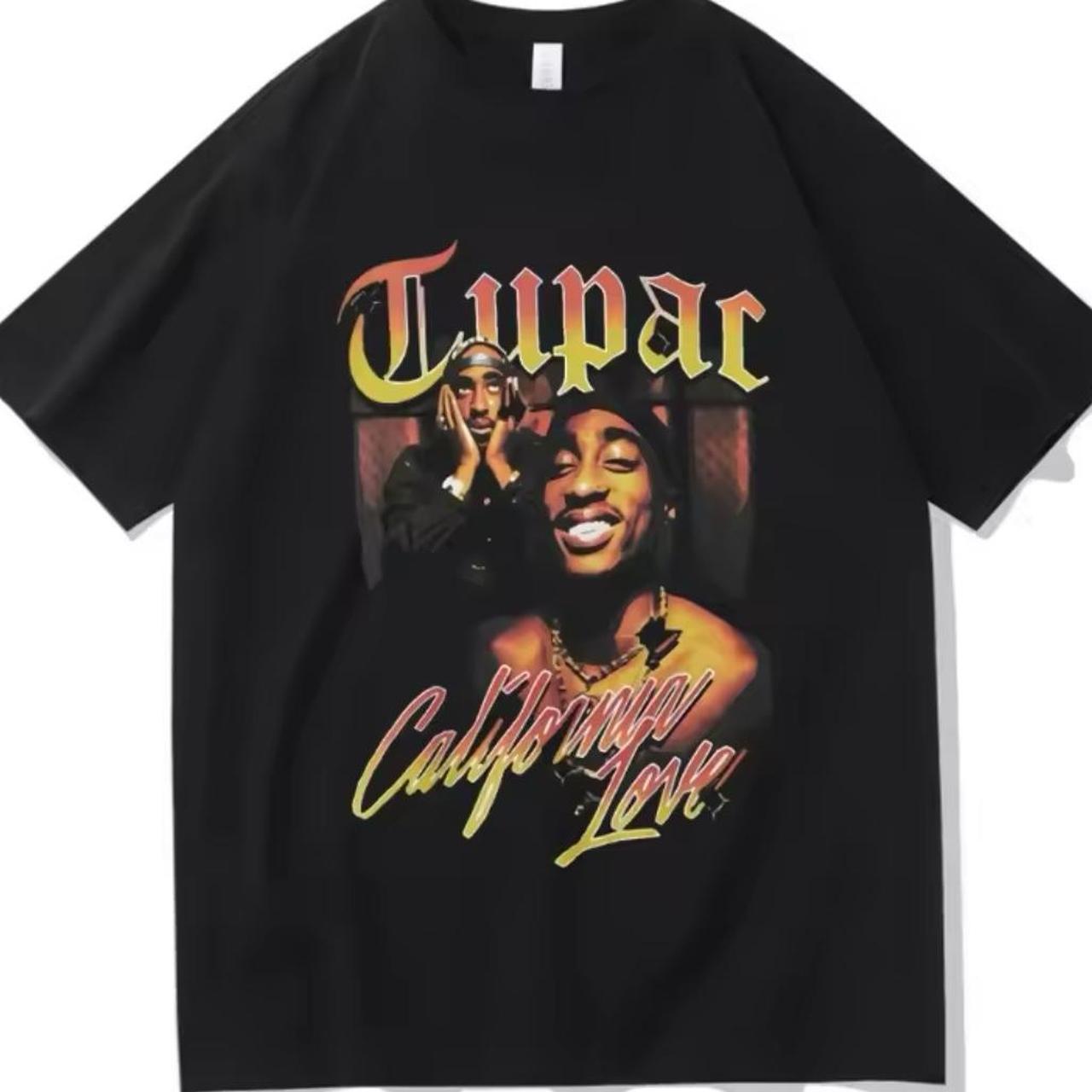 Multi-coloured streetwear-inspired Tupac tee | Depop