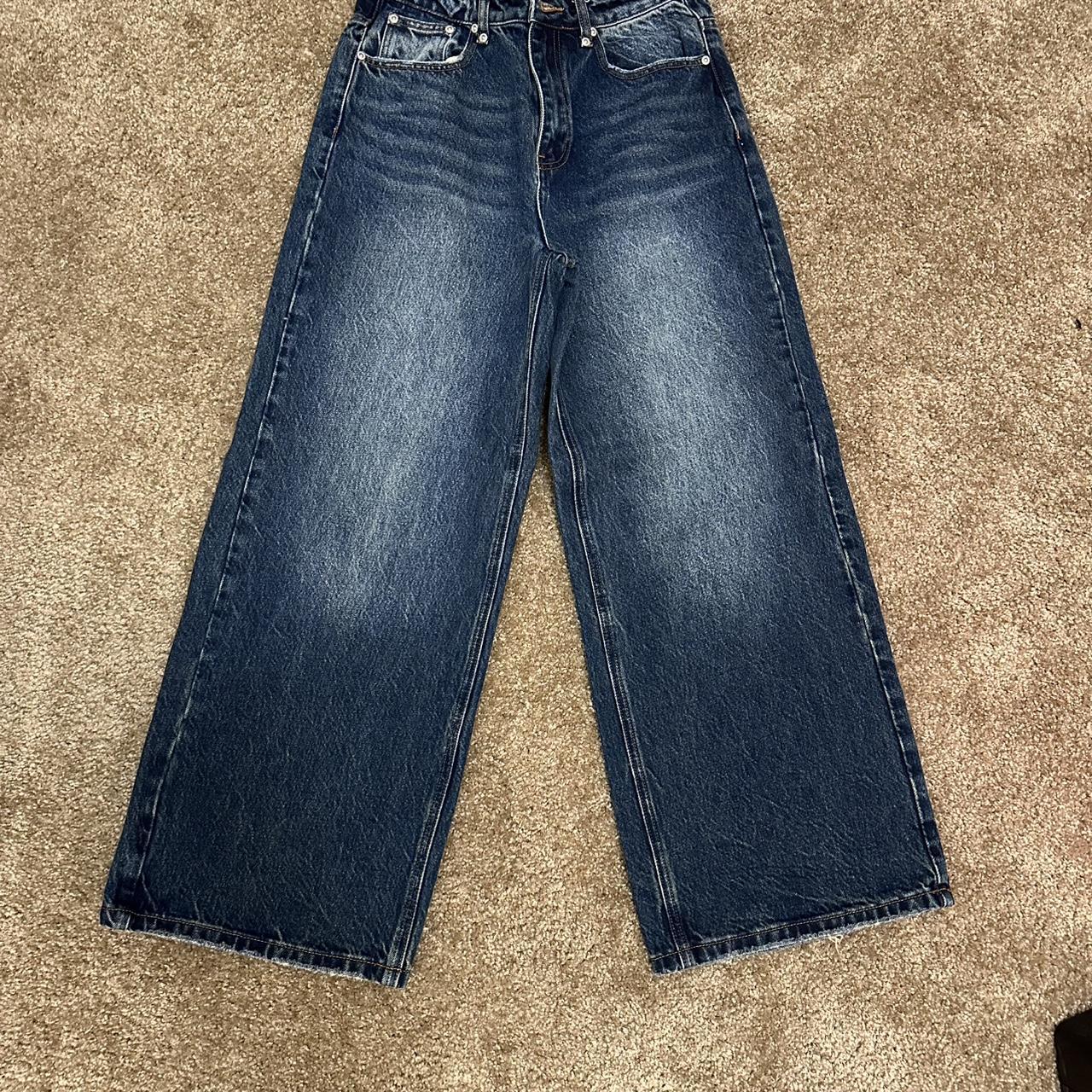 Non-Foya washed indigo raw denim jeans 15 oz Brand... | Depop