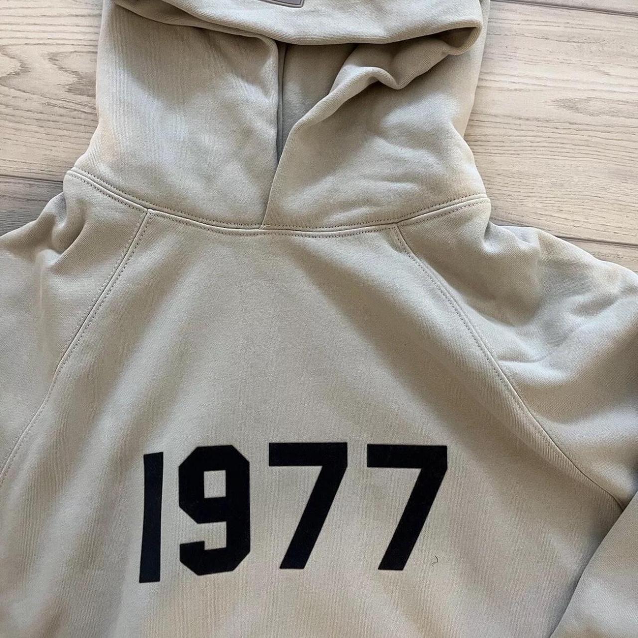 1977 Essentials Hoodie “Wheat/White” Size M (give... - Depop