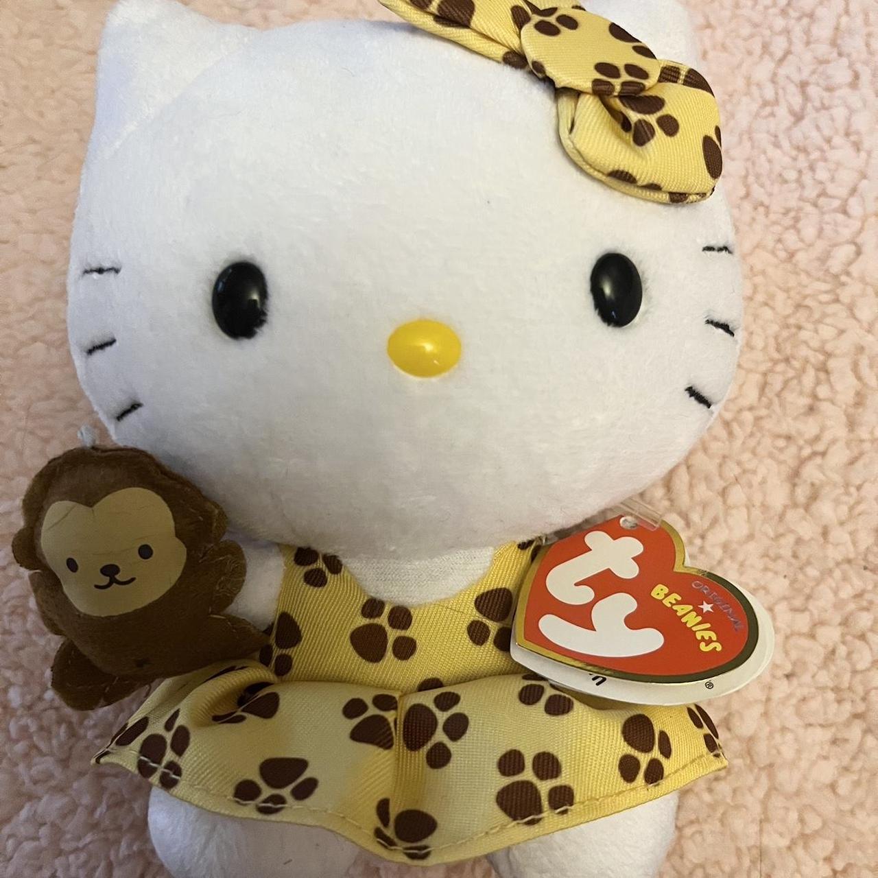 Hello Kitty Sanrio TY Beanies Monkey Plush, RARE,... - Depop