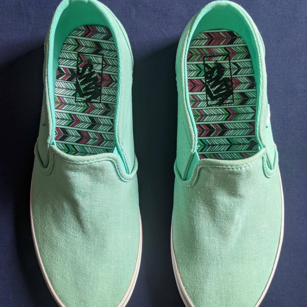 Mint Vans Slip-On Shoes (Women's 11) • Overall... - Depop