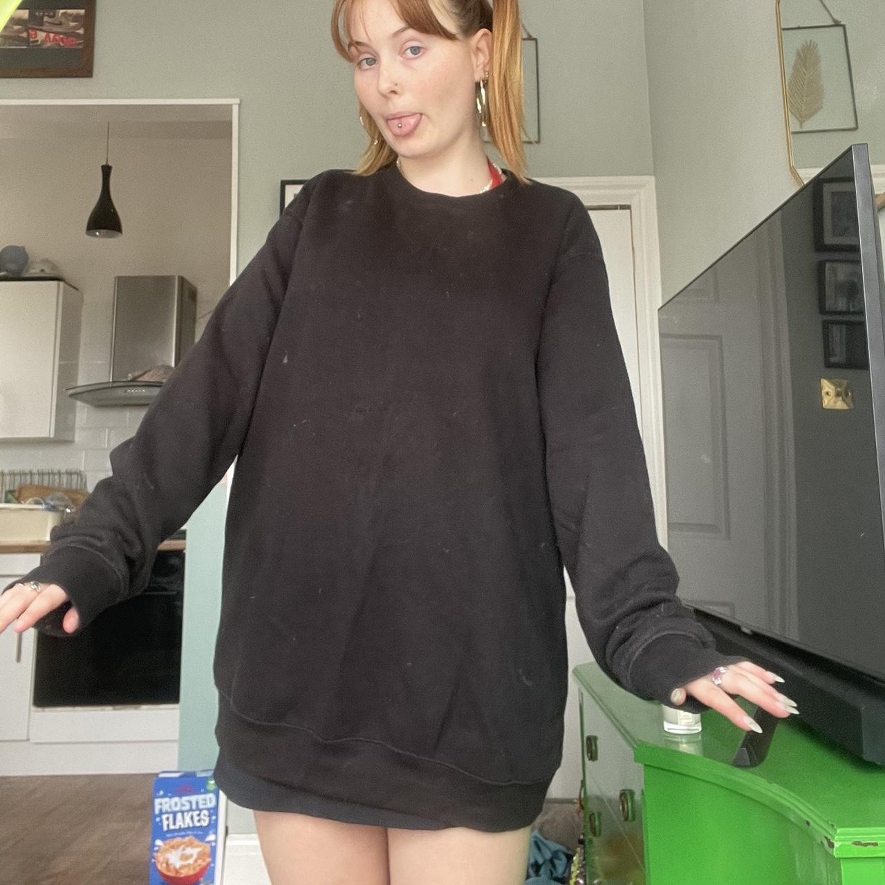 plain black jumper - Depop