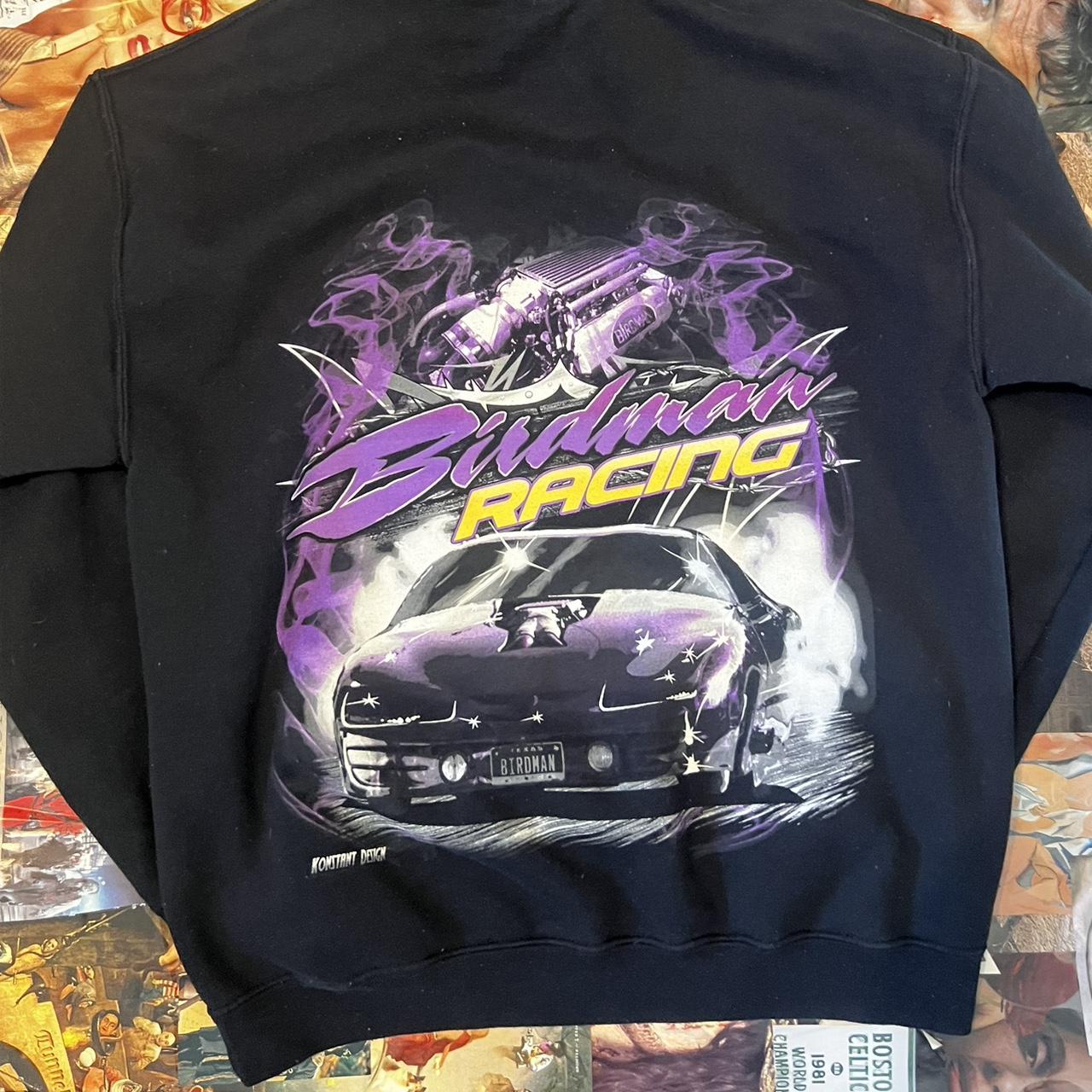 BIRDMAN RACING HOODIE MEDIUM - Depop