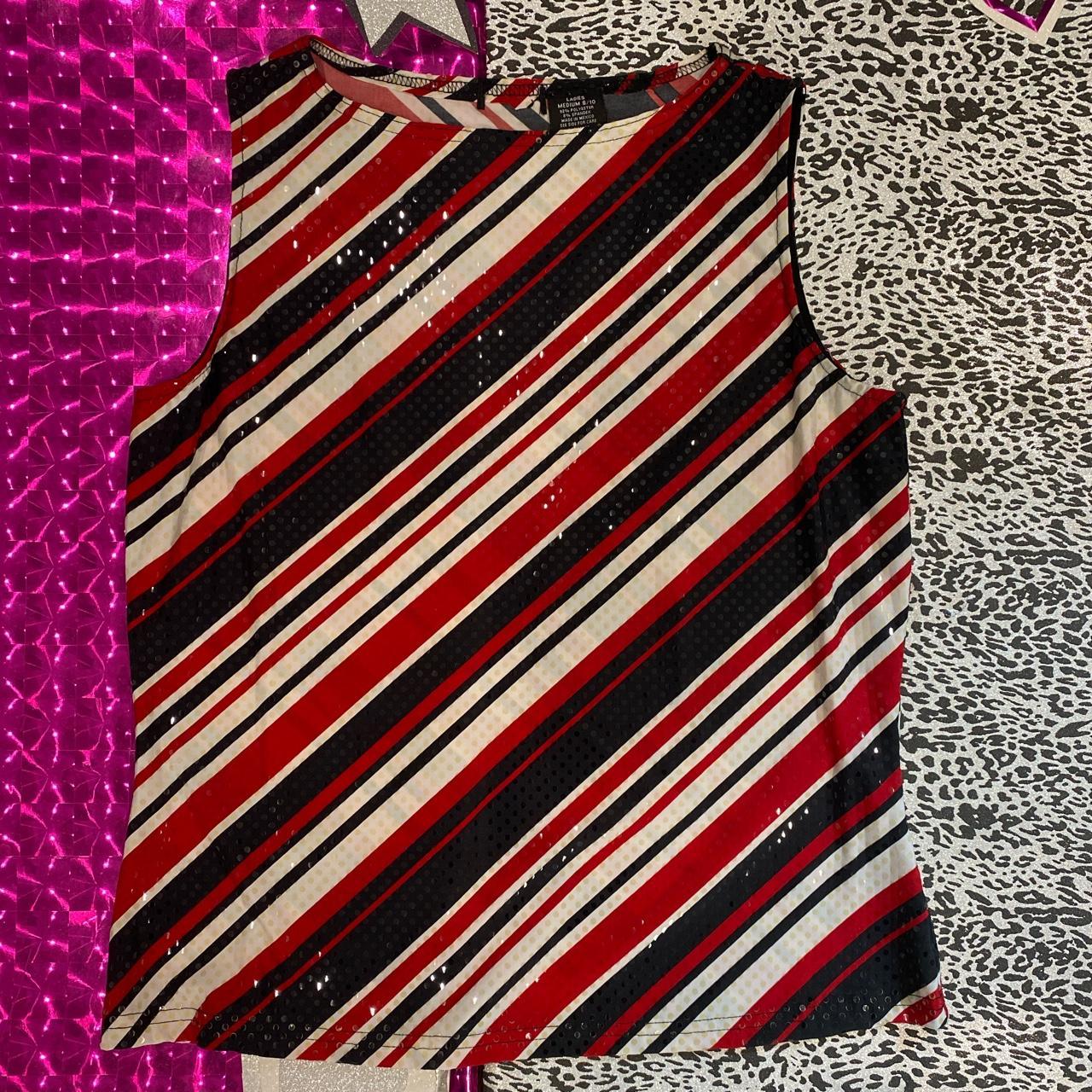 Y2K red and black party top No tag Size Large/XL - Depop