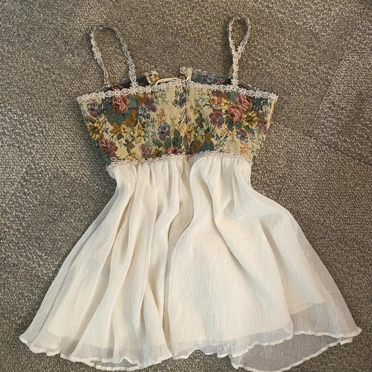 ~super cute cottage core corset top dress! women’s... - Depop