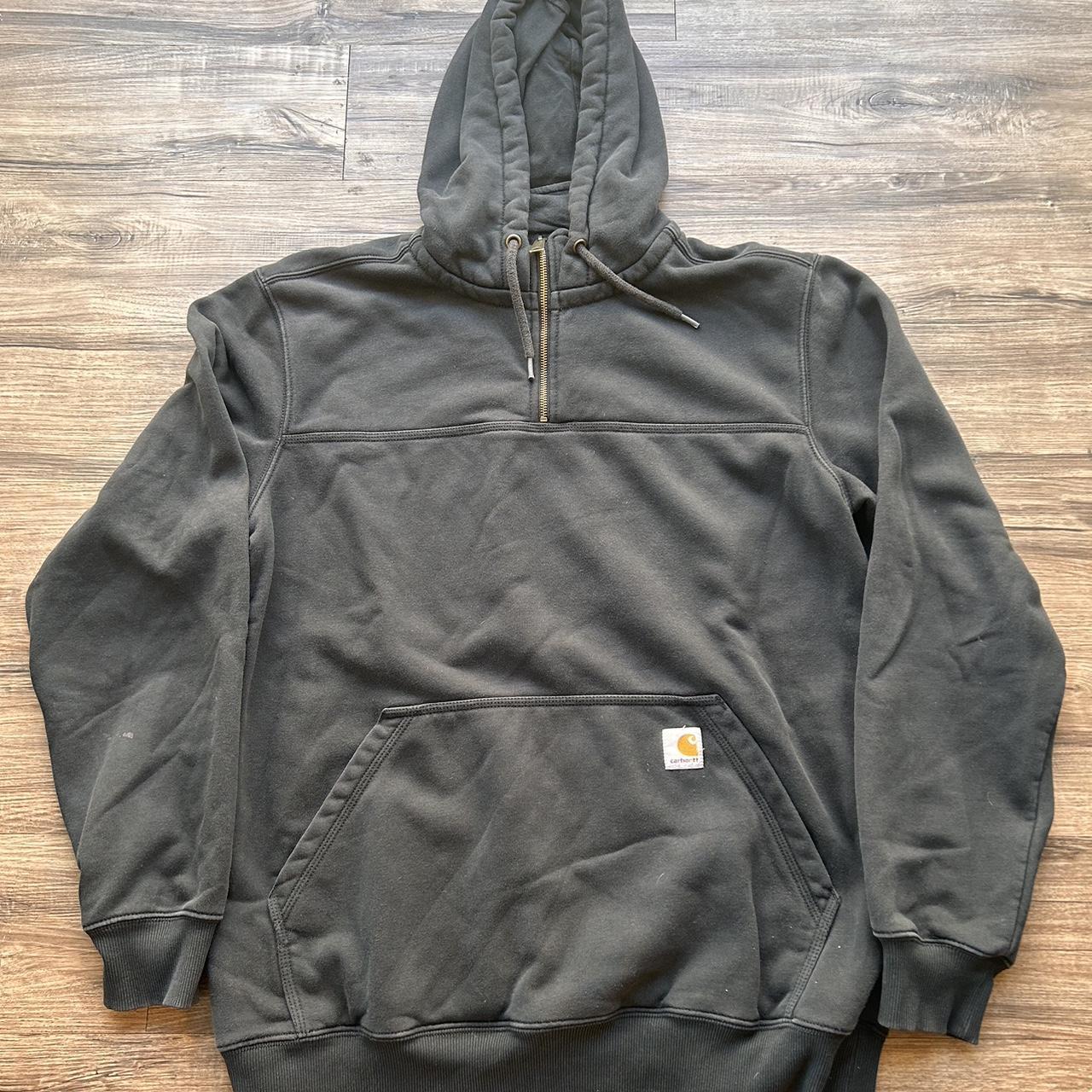 Black Carhartt 1/4 Zip Rain Defender Hoodie ~ size... - Depop