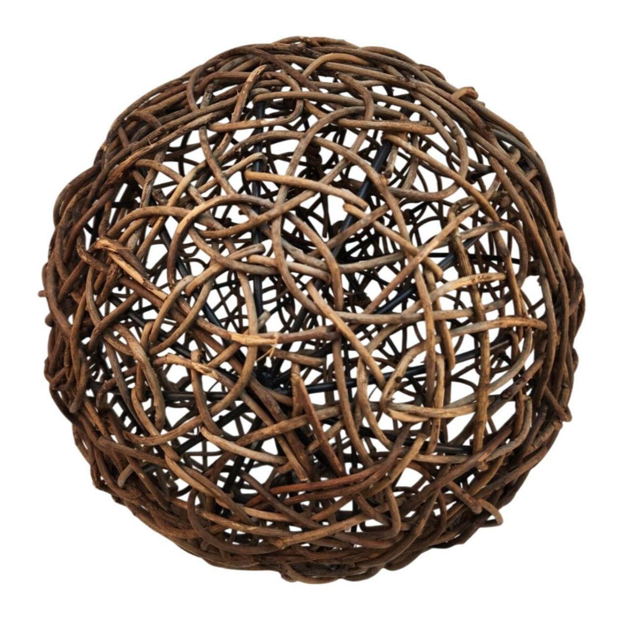 Woven Rattan Decorative Sphere Ball 10" Diameter... | Depop