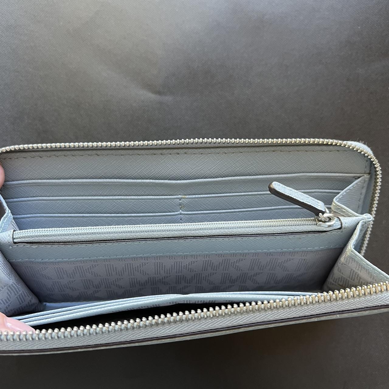 Light blue and silver Michael Kors wallet General... - Depop