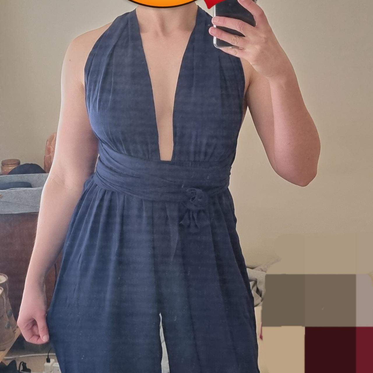 Showpo size AU12 jumpsuit with different tie... - Depop