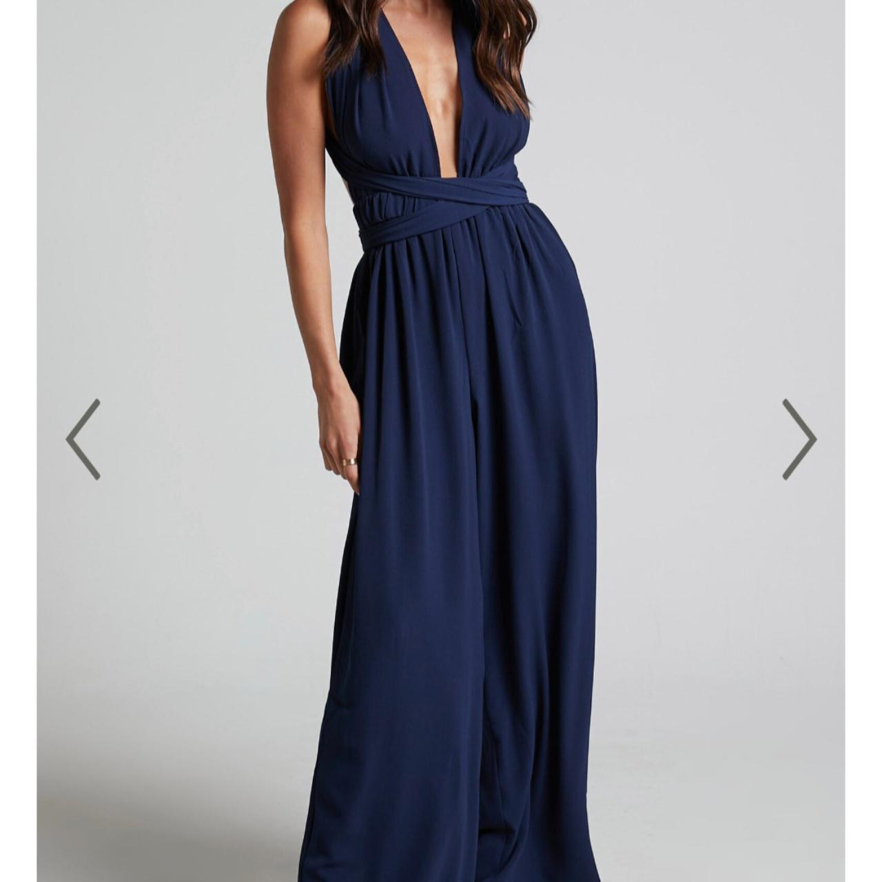 Showpo size AU12 jumpsuit with different tie... - Depop