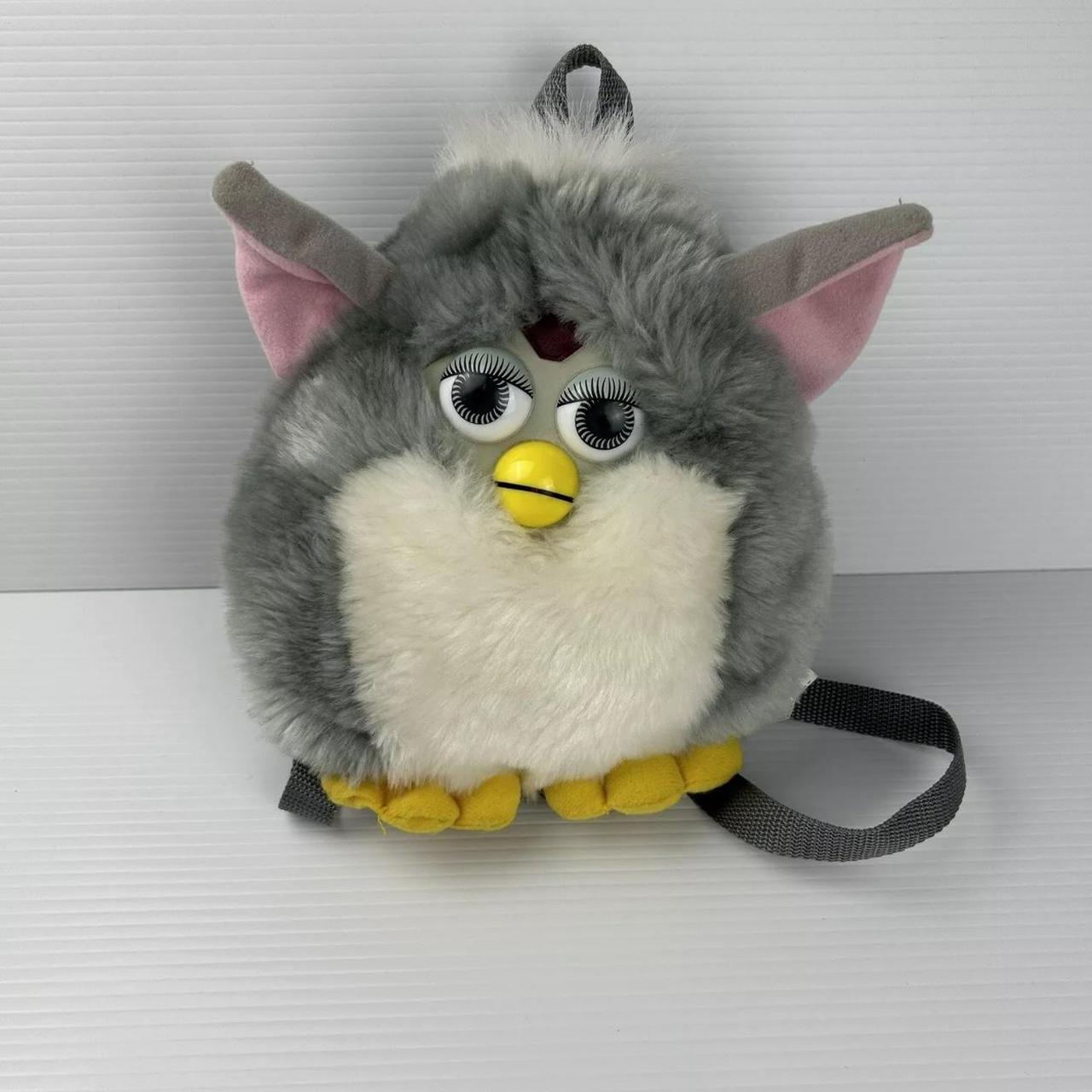 FURBY Backpack Grey/White 1999 Tiger Electronics... - Depop