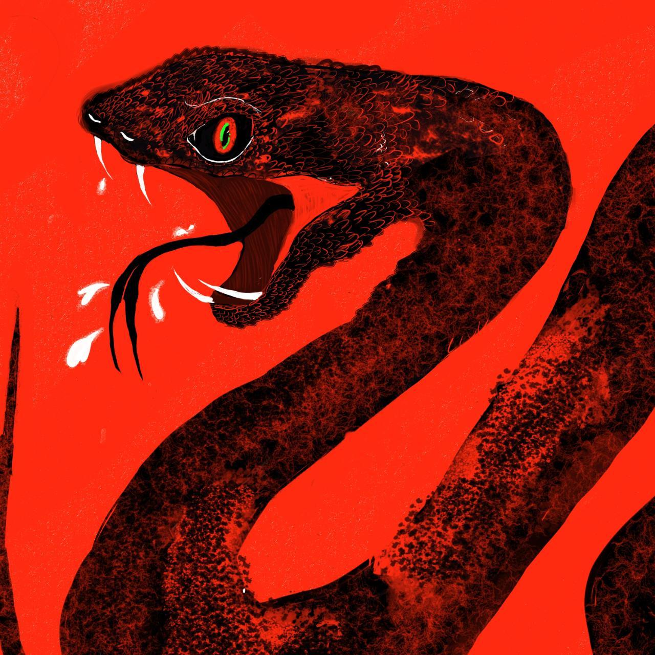 Original art print - serpent- A4 printed on high... - Depop