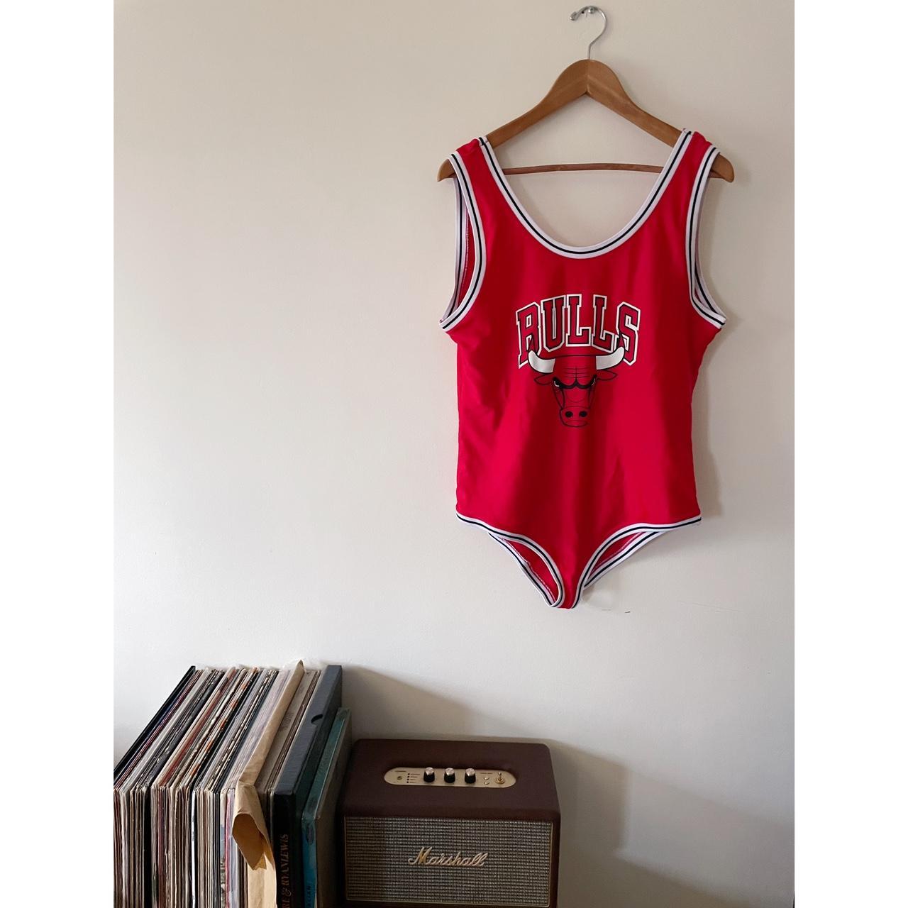 NBA Women's Red and Black Bodysuit | Depop