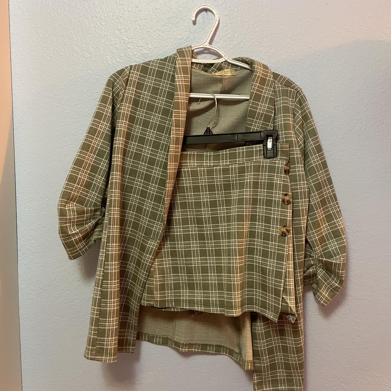 altard state plaid co ord set top s skort m. worn... - Depop