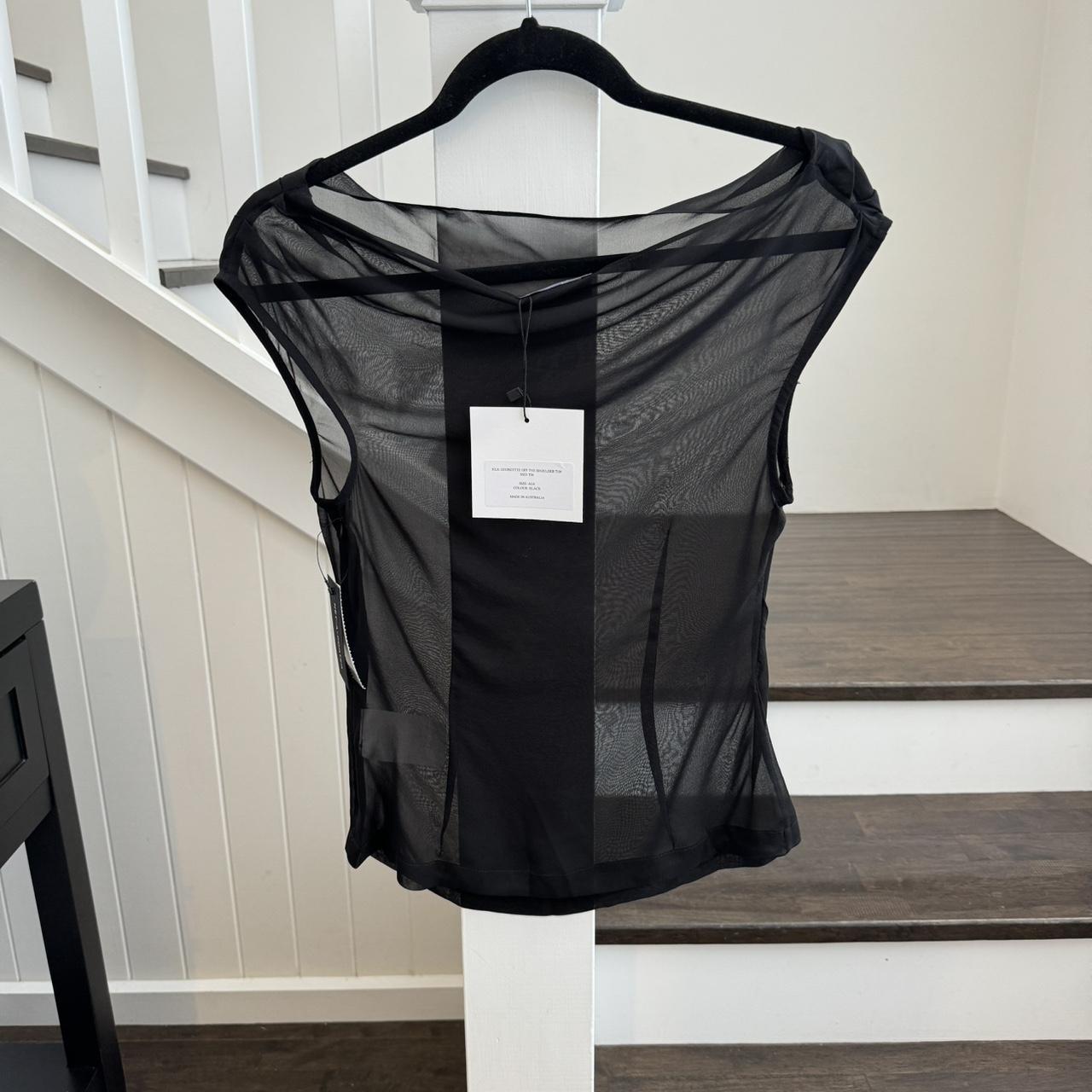 Beare Park - Silk Georgette off the Shoulder... - Depop