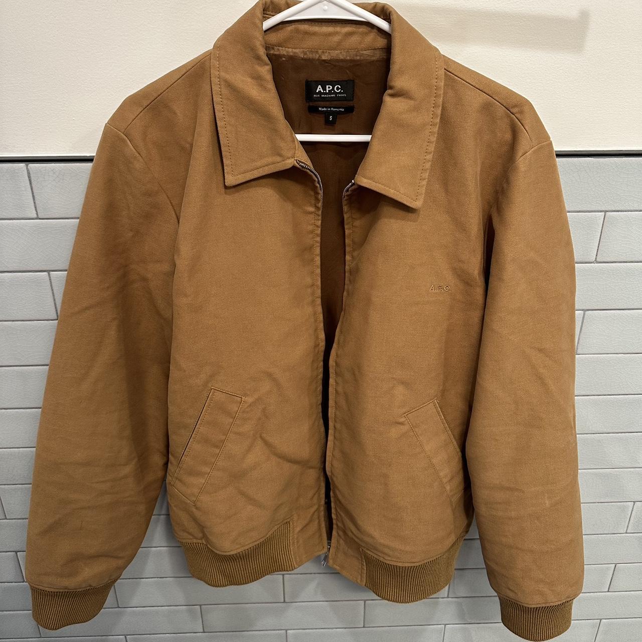 APC BRUSHED MOLESKIN men’s jacket in brown THIS... - Depop