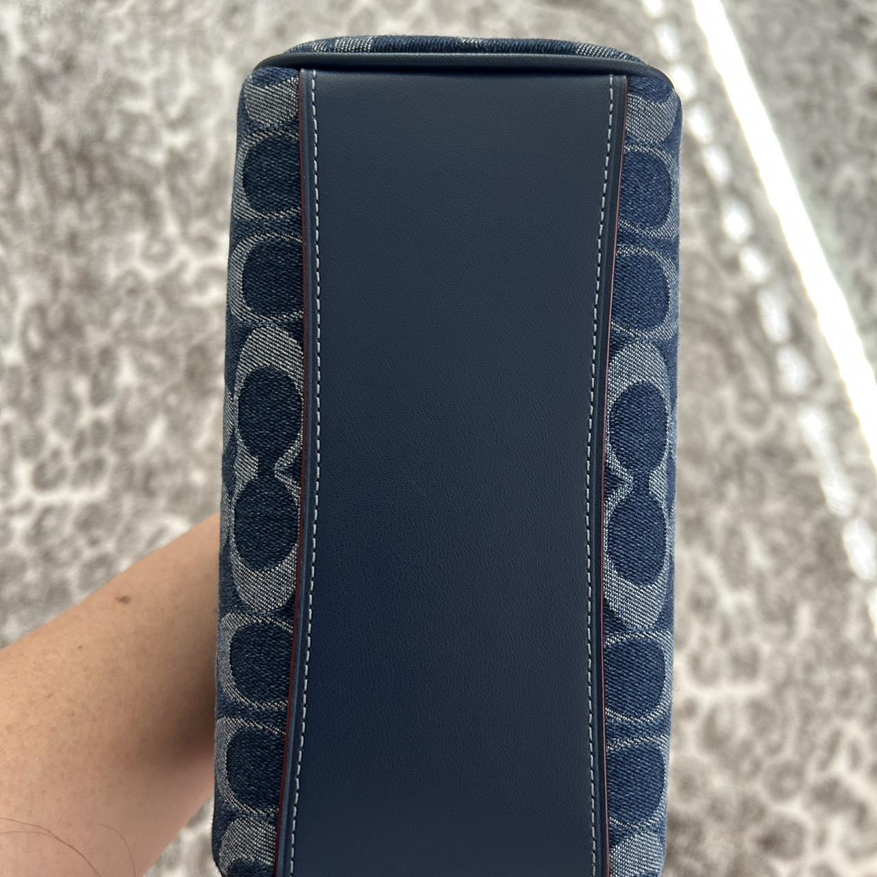 Coach Mini Rowan Signature Denim Purse Nwt Brand... | Depop