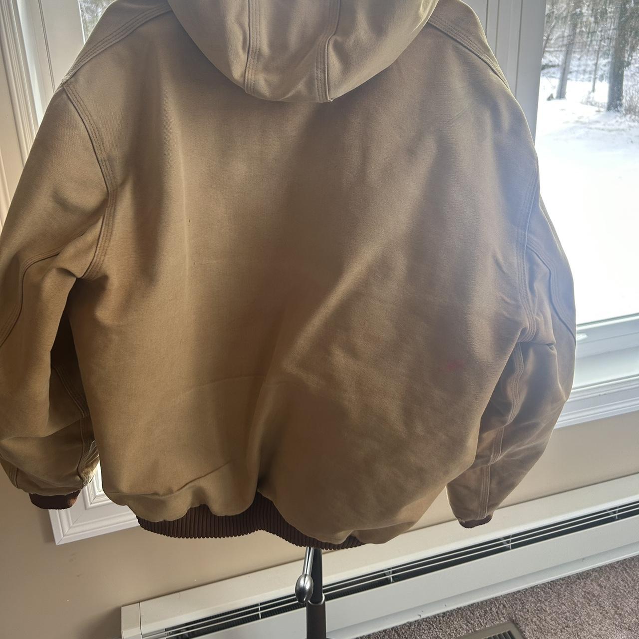 Vintage Worn/Faded Tan Carhaart Workers Jacket Size... - Depop