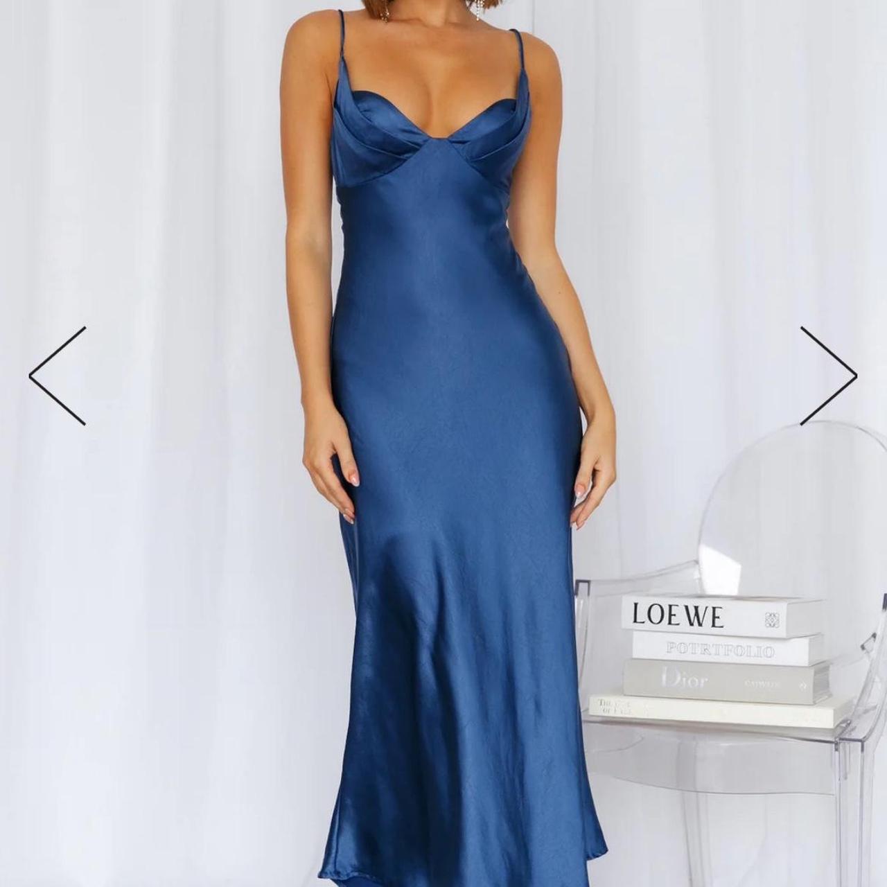 Hello Molly Navy Blue Dress size small bnwt never... - Depop