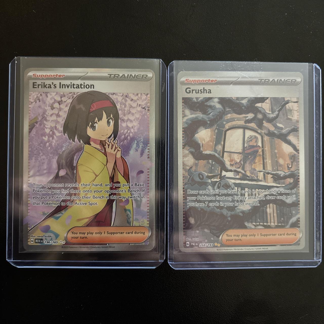 Pokémon TCG Erika's invitation and Grusha cards... | Depop