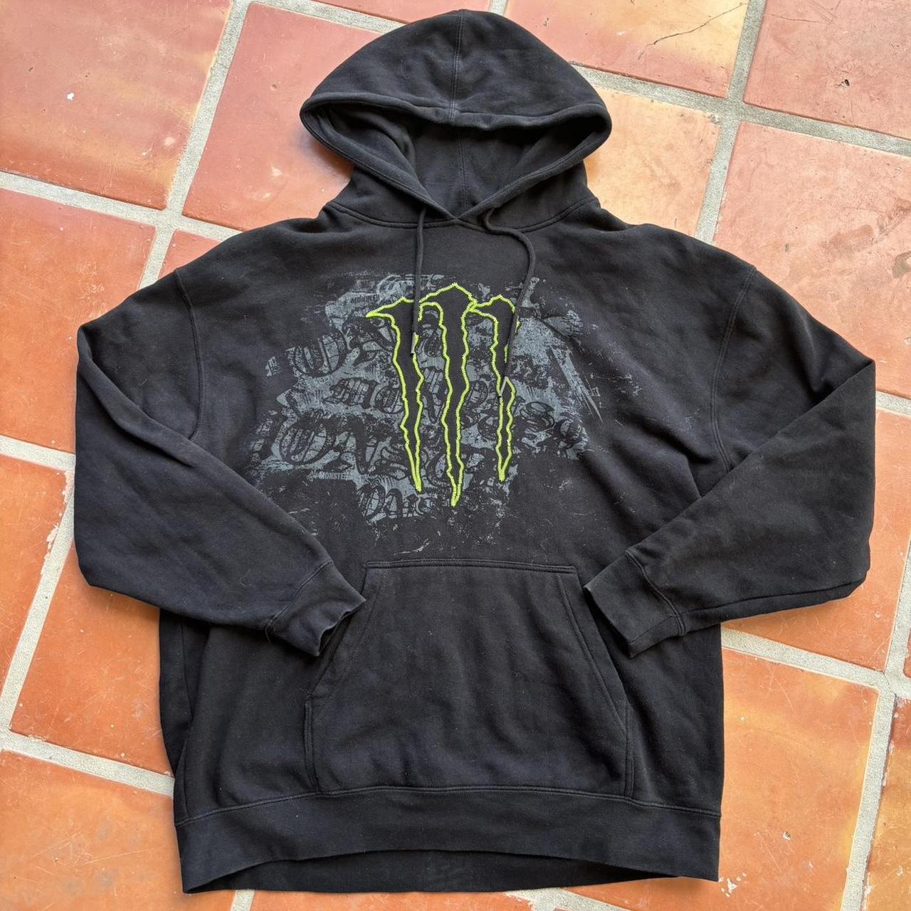 Y2K STAFF ONLY Monster Energy hoodie sick grunge Emo... | Depop