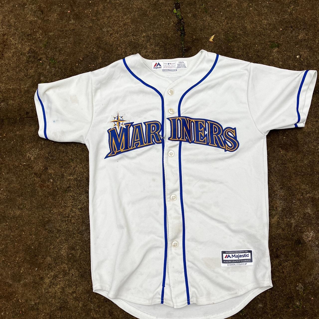 Youth Medium Vintage Throwback Mariners Jersey | Depop