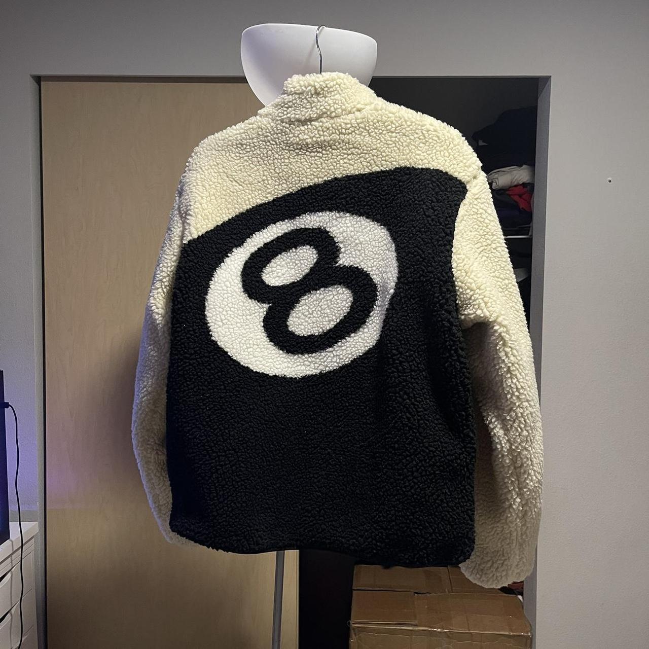 Stussy 8 ball sherpa fleece size medium tried on - Depop