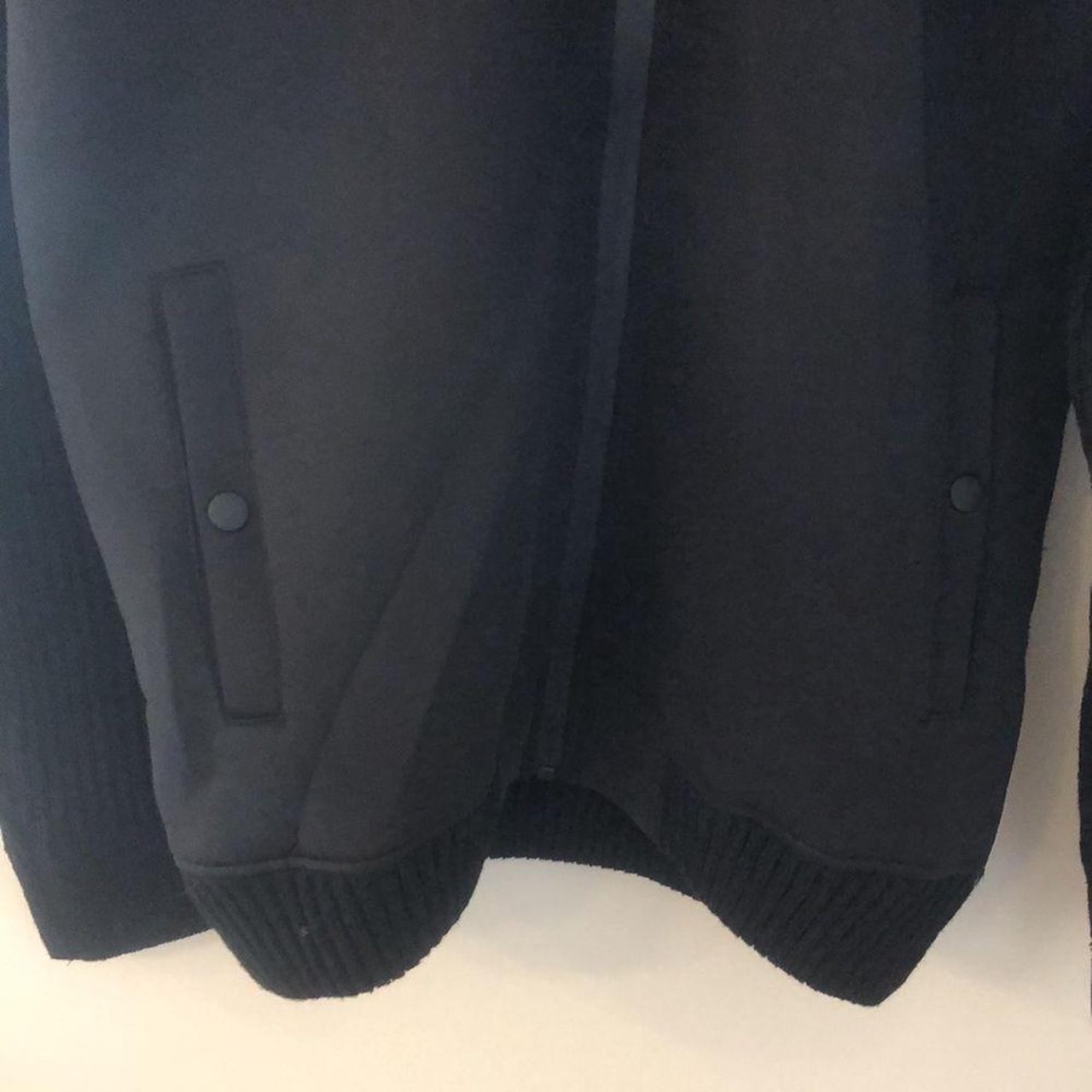 Stone Falcon black hoodie jacket fleece lined full... - Depop