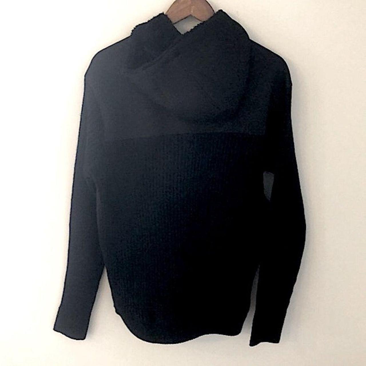 Stone Falcon black hoodie jacket fleece lined full... - Depop