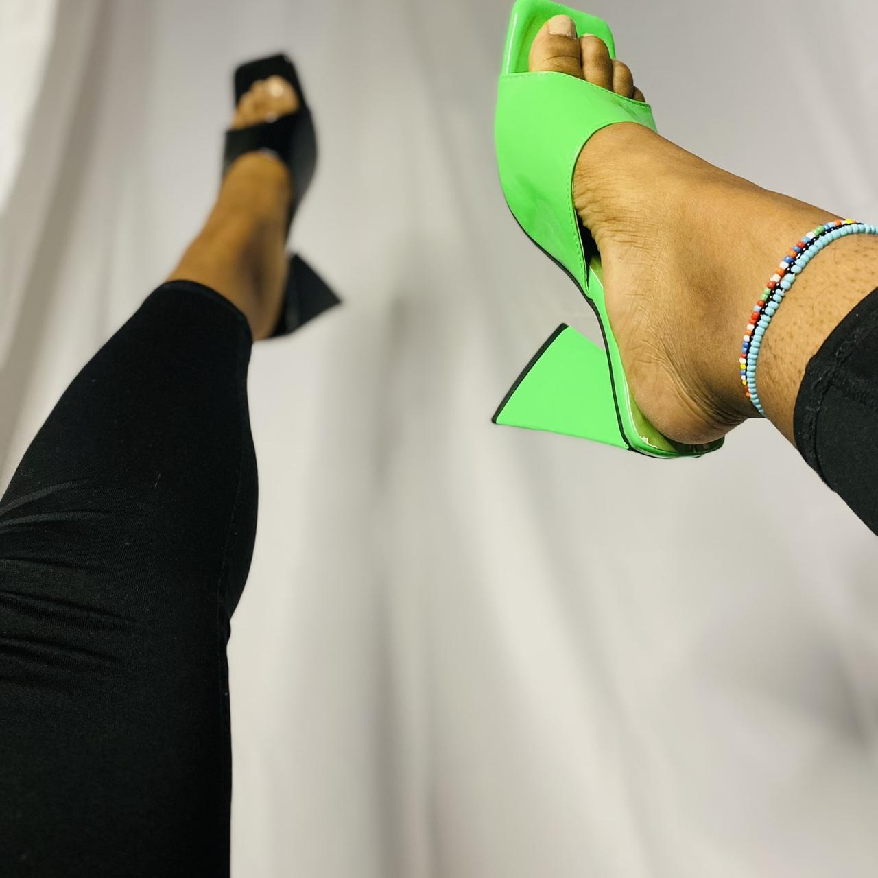 Unworn Triangle Heels for sale Black : 40 ,... - Depop