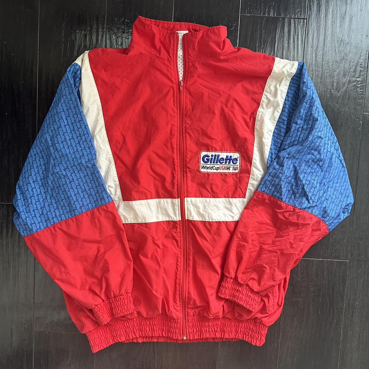 Vintage 1994 World Cup Jacket Gillette Size Large... - Depop