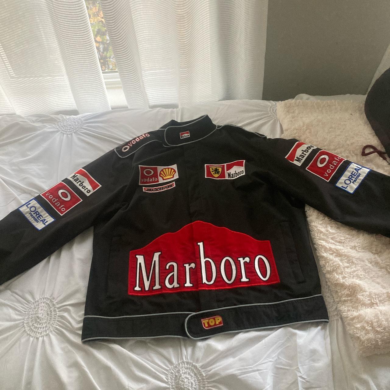 Vintage racing jacket mens size large fits like medium - Depop