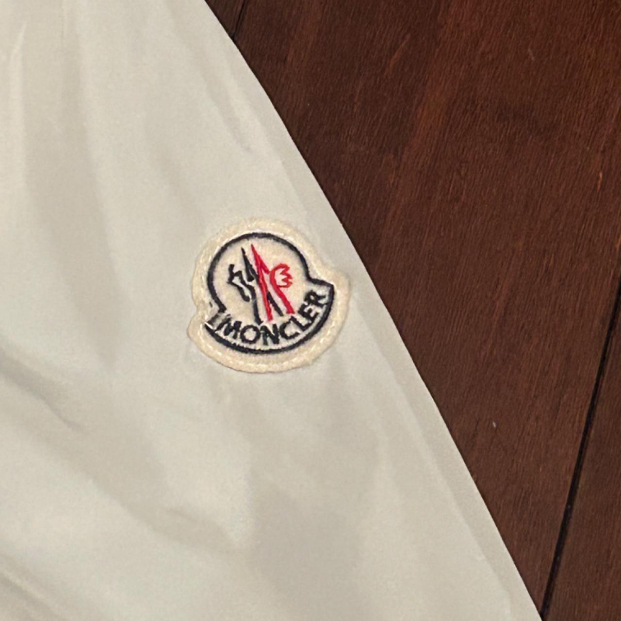 Moncler White Windbreaker Never worn before, but no... - Depop