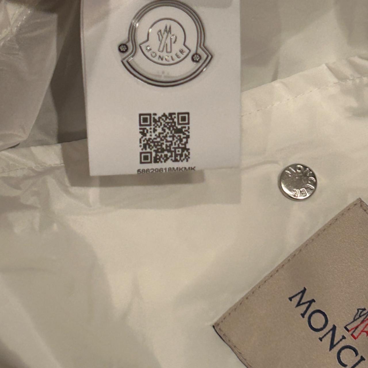 Moncler White Windbreaker Never worn before, but no... - Depop