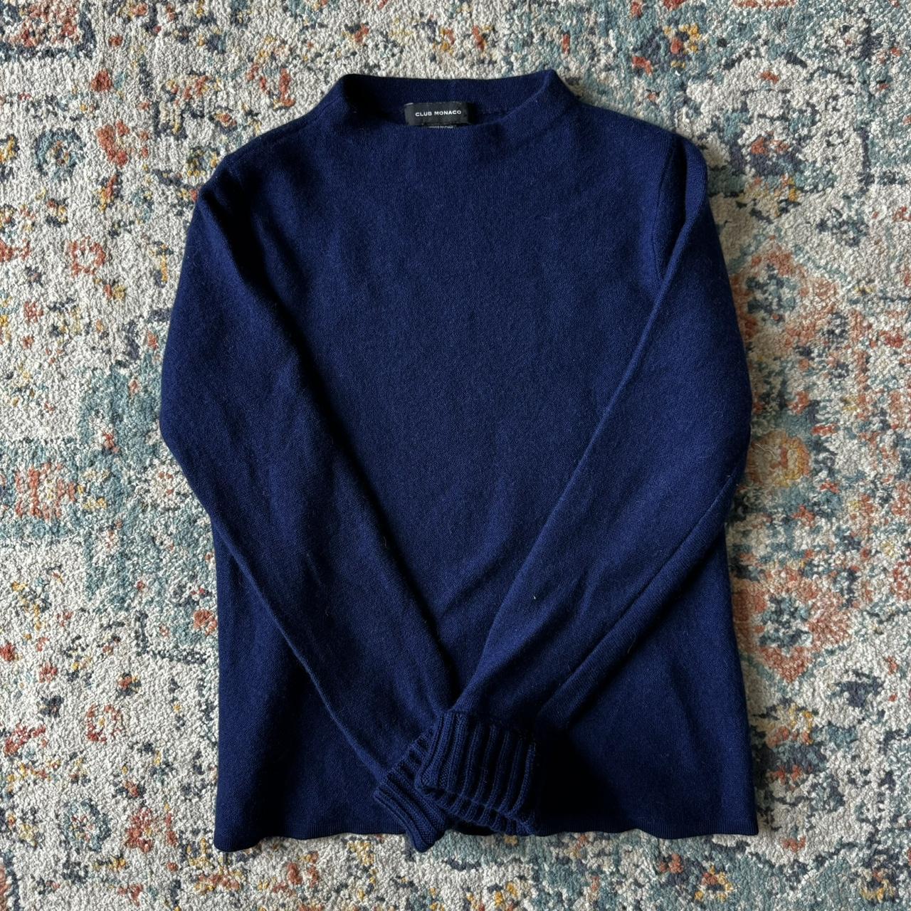 Club Monaco 100% wool sweater in dark navy💙 In... - Depop