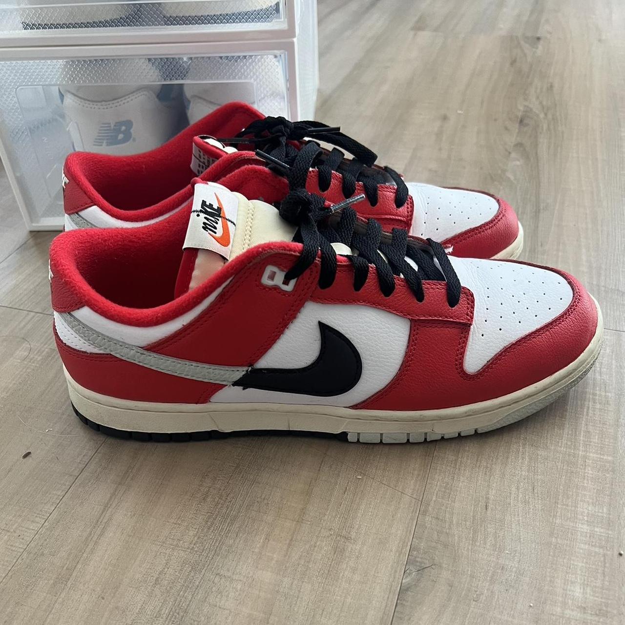 Nike Dunk Low Chicago Split SB DUNKS - Depop