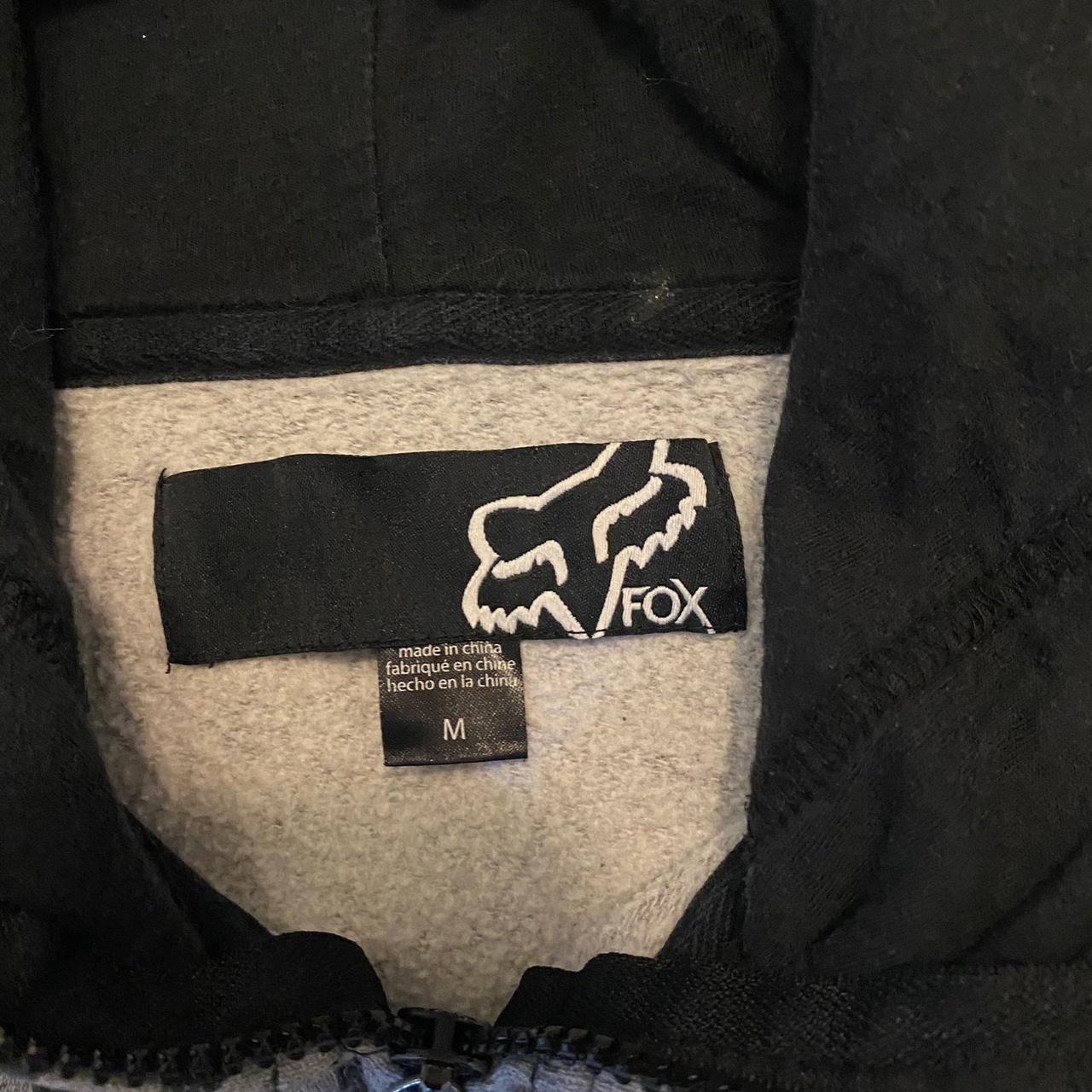 Fox racing black and grey animal print zip up size... - Depop